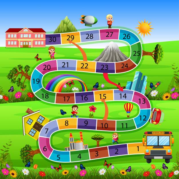 与回到学校背景的棋盘游戏 - NicePSD 优质设计素材下载站