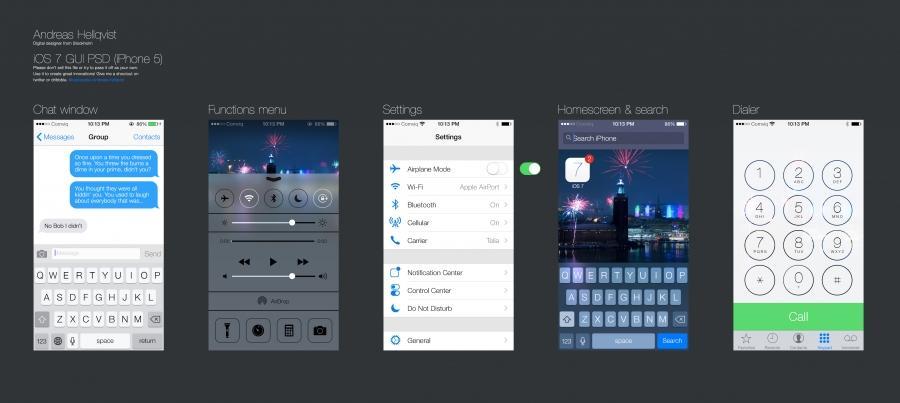 【ios7系列素材1】iOS 7的GUI PSD - NicePSD 优质设计素材下载站
