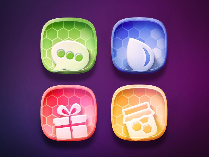 Free Colorful Icon set ( PSD ) - NicePSD 优质设计素材下载站