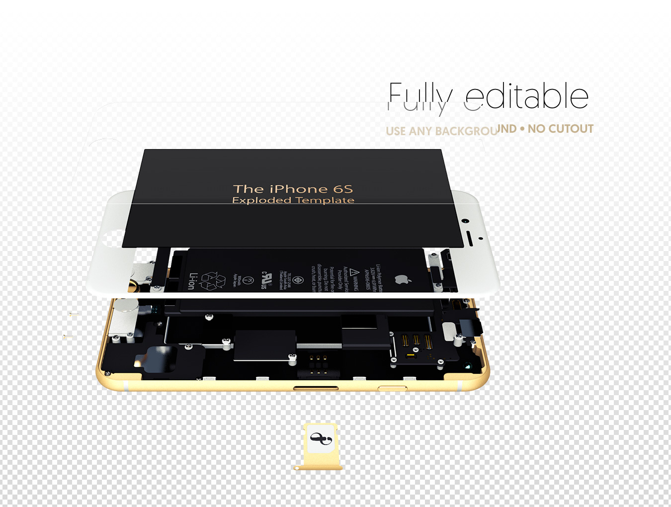 爆炸iPhone 6S PSD模板，爆炸iPhone 6s - NicePSD 优质设计素材下载站