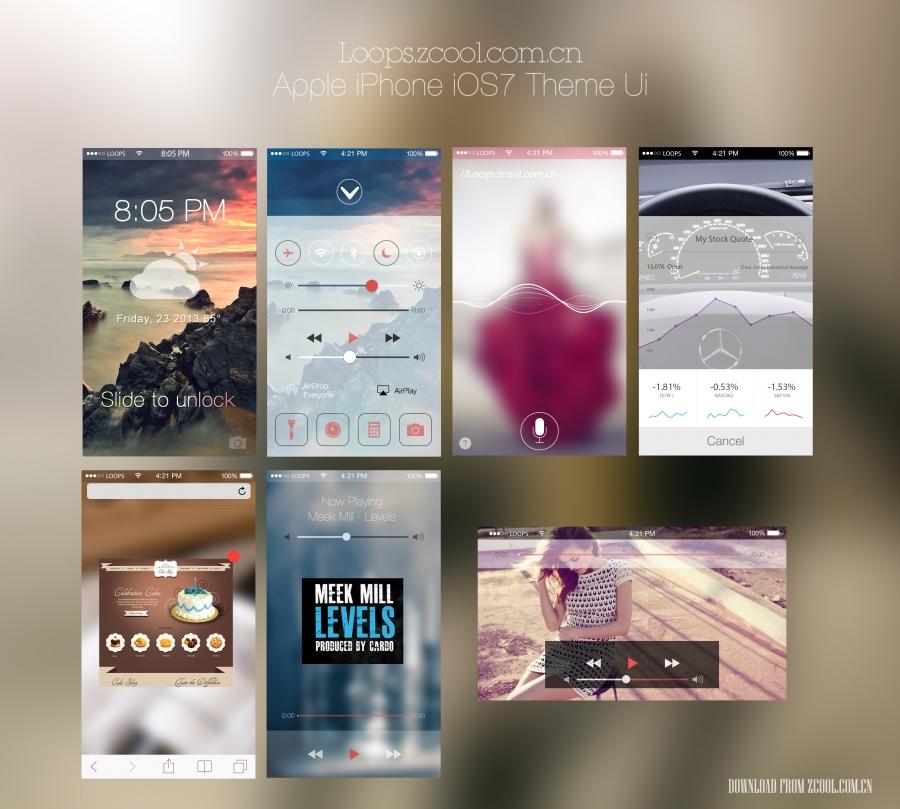 临摹IOS 7 UI（PSD分层） - NicePSD 优质设计素材下载站