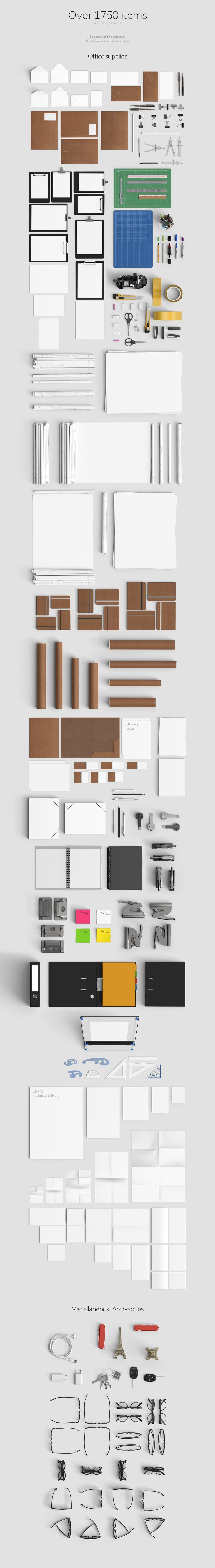 【60G合集】VI展示模型贴图样机合成PSD素材 Scene creator [Top view] - NicePSD 优质设计素材下载站