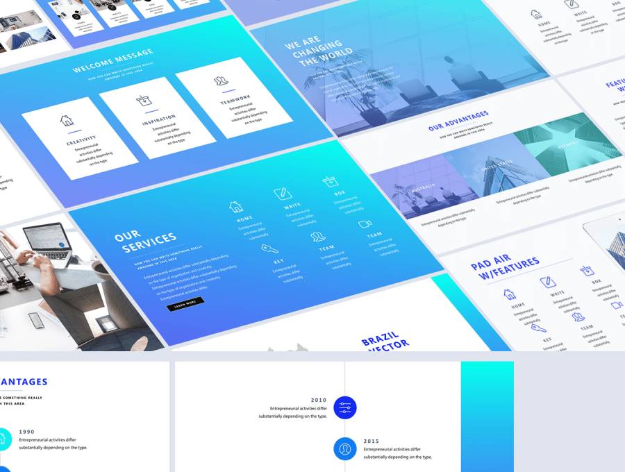 98页独特的PPT模板下载简约的设计和强大的功能 - NicePSD 优质设计素材下载站