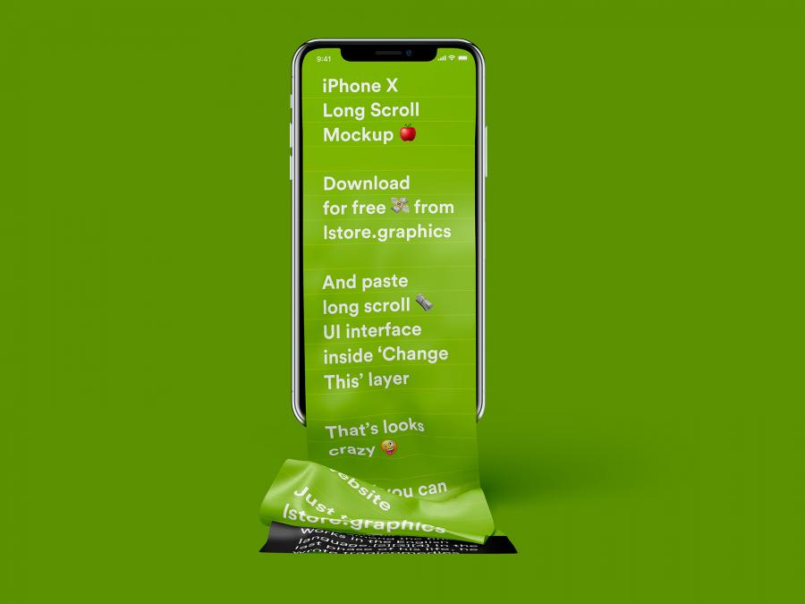 免费画布效果iPhone X样机展示模板PSD源文件 - NicePSD 优质设计素材下载站