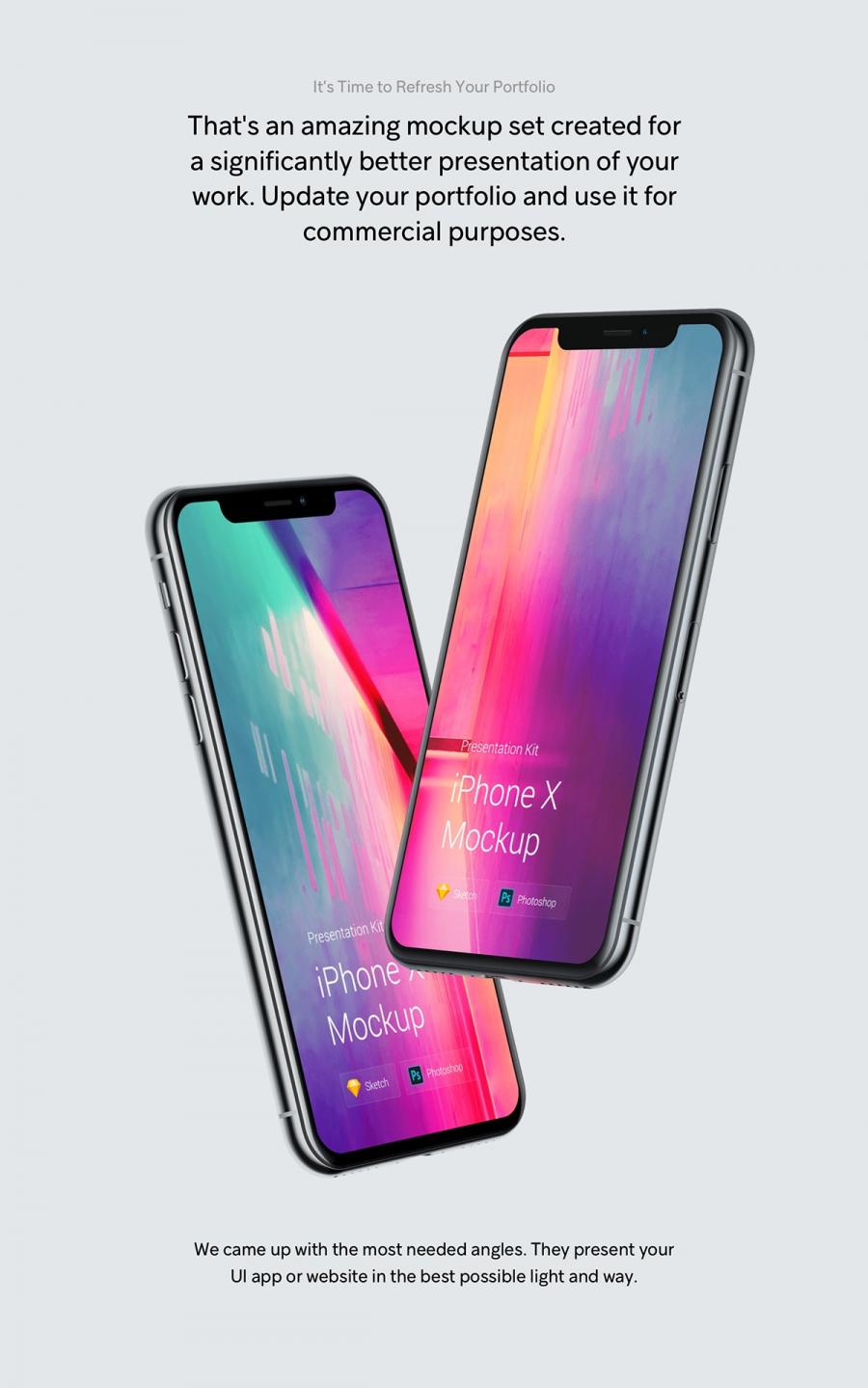 [11.5G]各种完美角度iPhone系列产品样机展示模板PSD和sketch源文件打包下载 - NicePSD 优质设计素材下载站