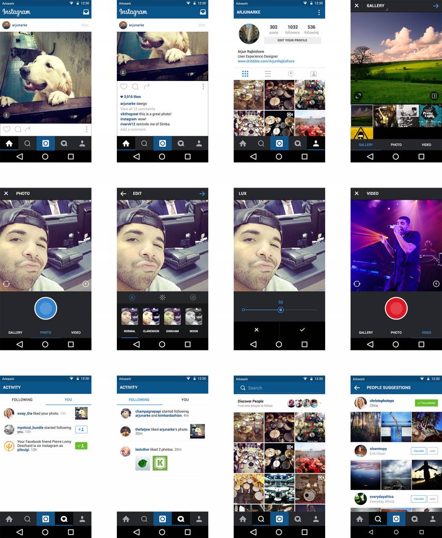 Instagram Android Ui Nicepsd 优质设计素材下载站