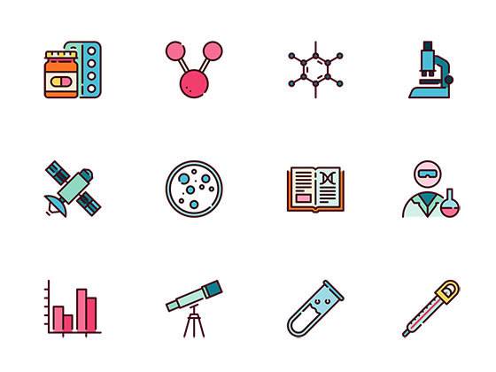30 枚科学研究图标 - NicePSD 优质设计素材下载站