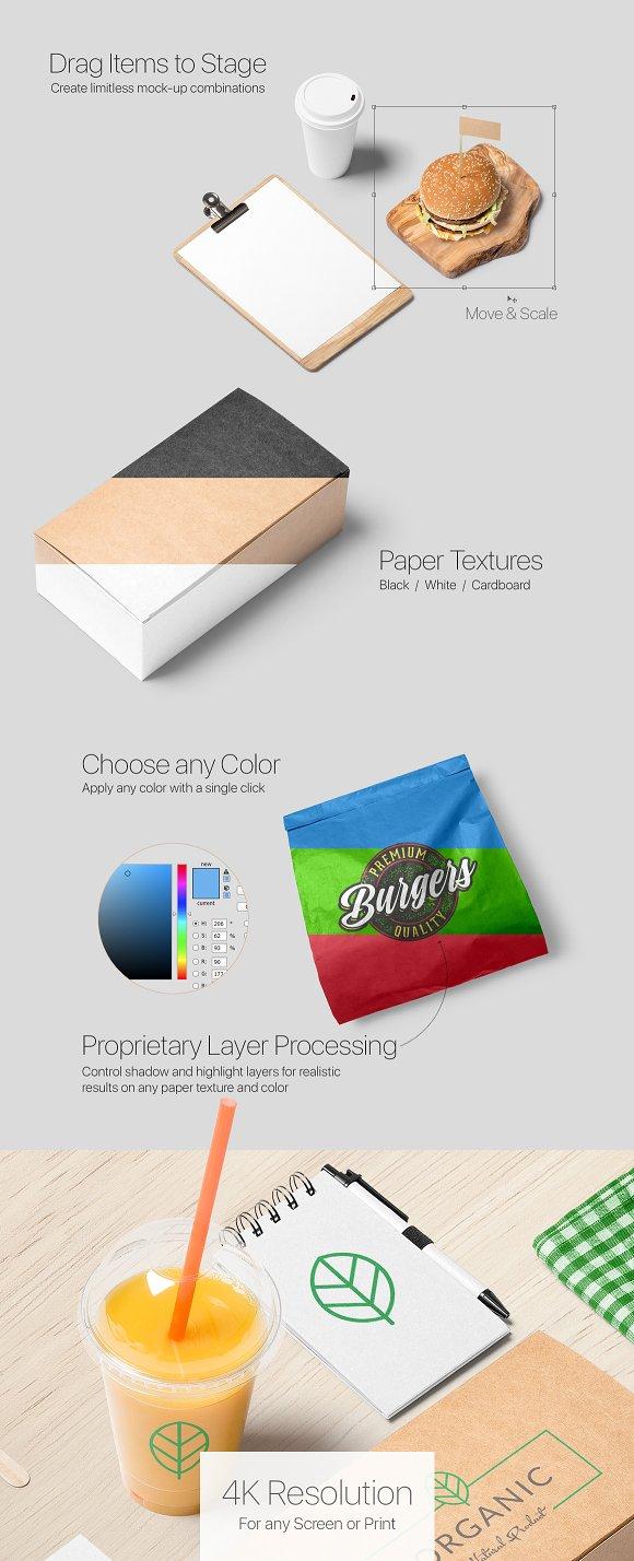 汉堡店VI展示样机模板PSD分层素材[1.2G] - NicePSD 优质设计素材下载站