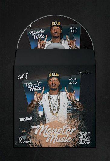 怪物音乐 - 优质CD封面PSD模板 - NicePSD 优质设计素材下载站