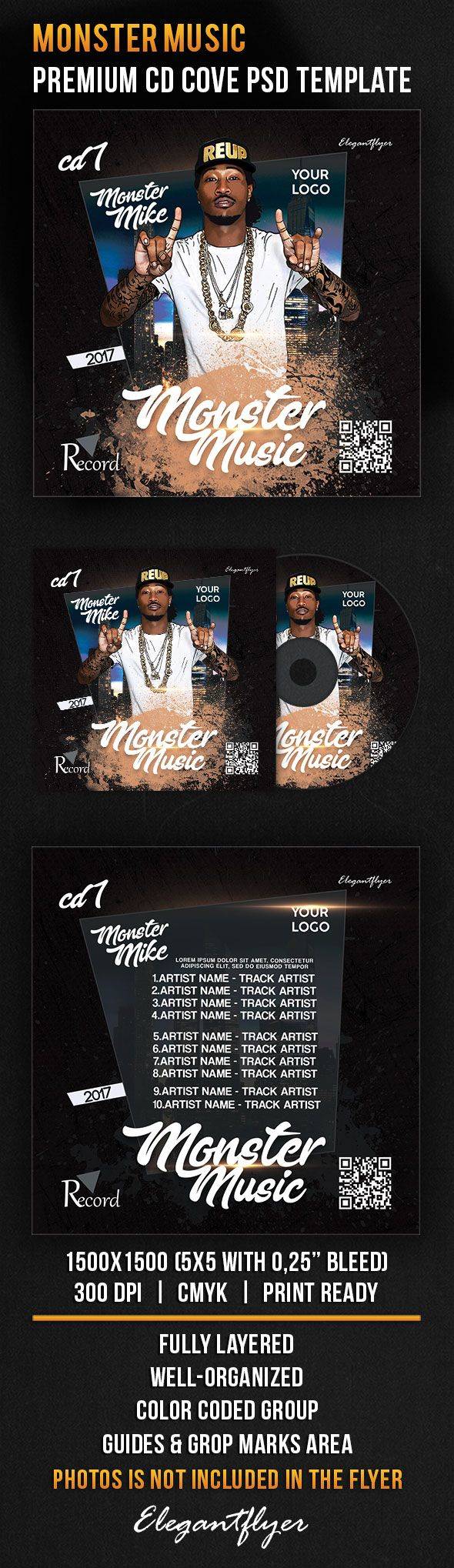 怪物音乐 - 优质CD封面PSD模板 - NicePSD 优质设计素材下载站