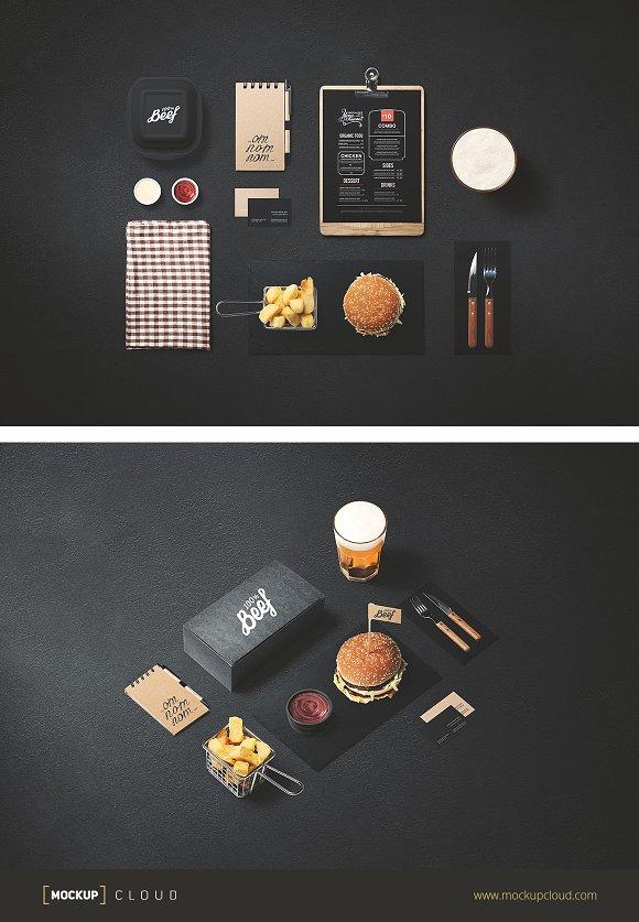 汉堡店VI展示样机模板PSD分层素材[1.2G] - NicePSD 优质设计素材下载站