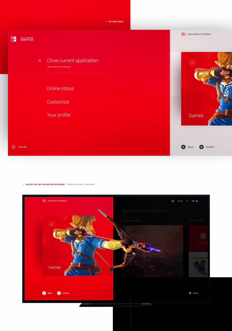 任天堂Nintendo Switch Interface UI设计 - NicePSD 优质设计素材下载站