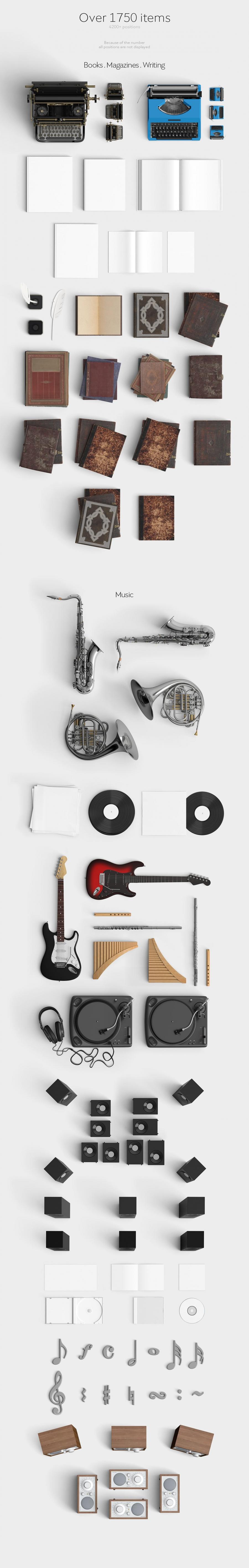 【60G合集】VI展示模型贴图样机合成PSD素材 Scene creator [Top view] - NicePSD 优质设计素材下载站